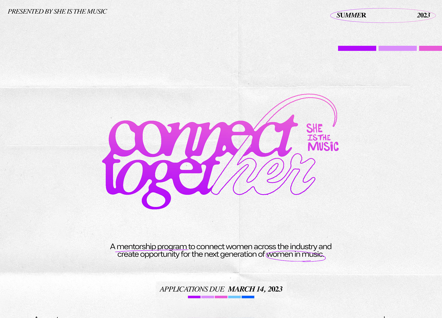 Connect Together Mentorship Program - Be a Mentee — ARRAY CREW